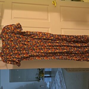 Sezane | Dresses | Sezane Victoria Midi Length Square Neckline Floral ...